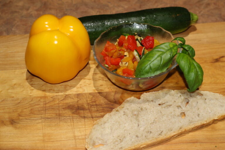 MISE EN BOUCHE POIVRONS et COURGETTES, À L’ITALIENNE – La Cuisine de Michel